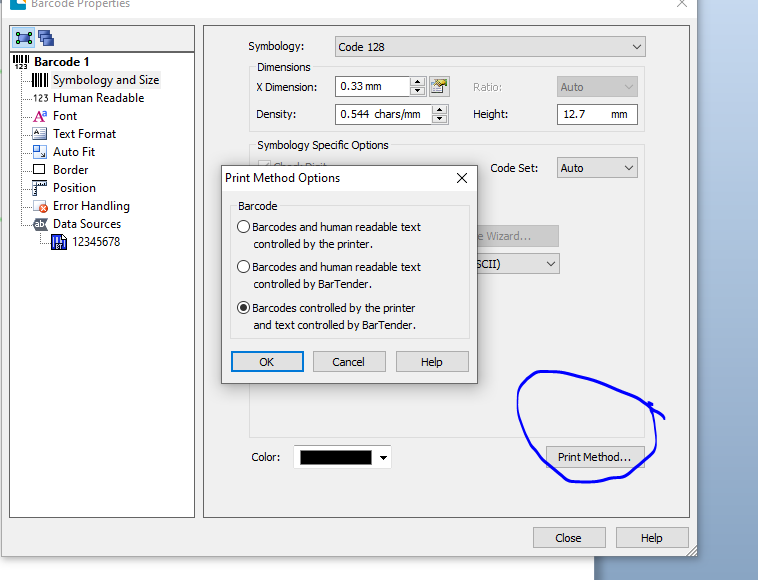 Barcode printing in wrong location – Seagull Support Portal